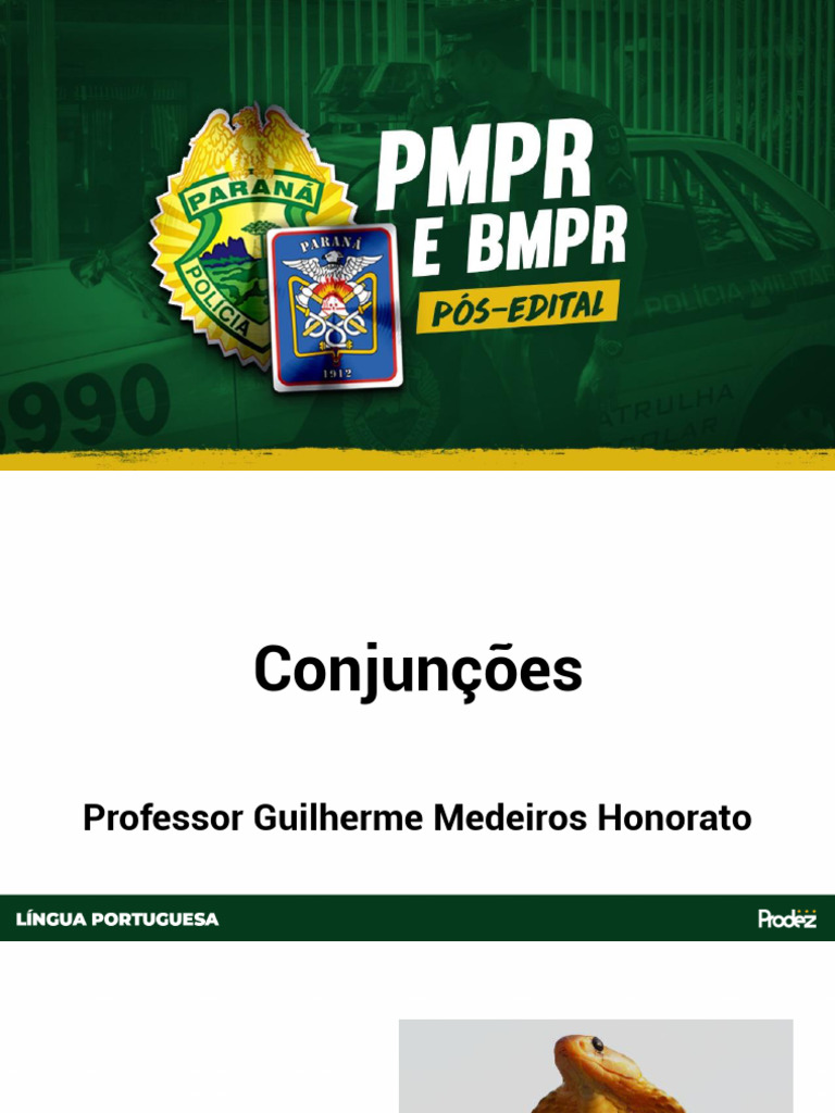 01 PMPR - Conjunções - Parte 2 (1) - 159622639640844444 | PDF