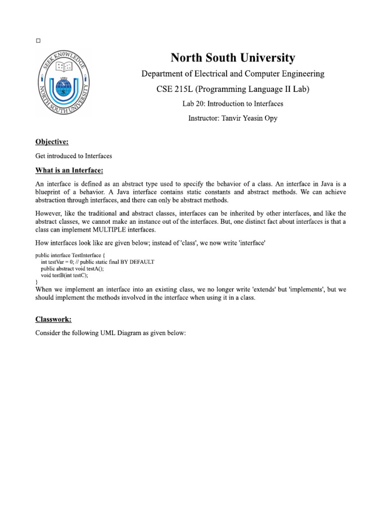 Lab 20 Manual CSE215 Summer 2024 | PDF