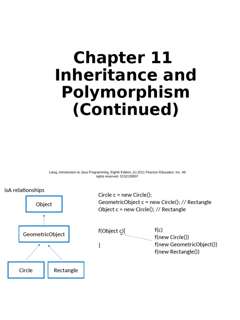 8-Polymorphism | PDF | Method (Computer Programming) | Inheritance (Object Oriented Programming)