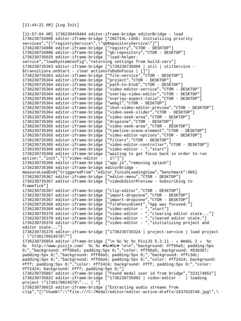 MedalEditorLog20250107 | PDF | Digital Technology | Software