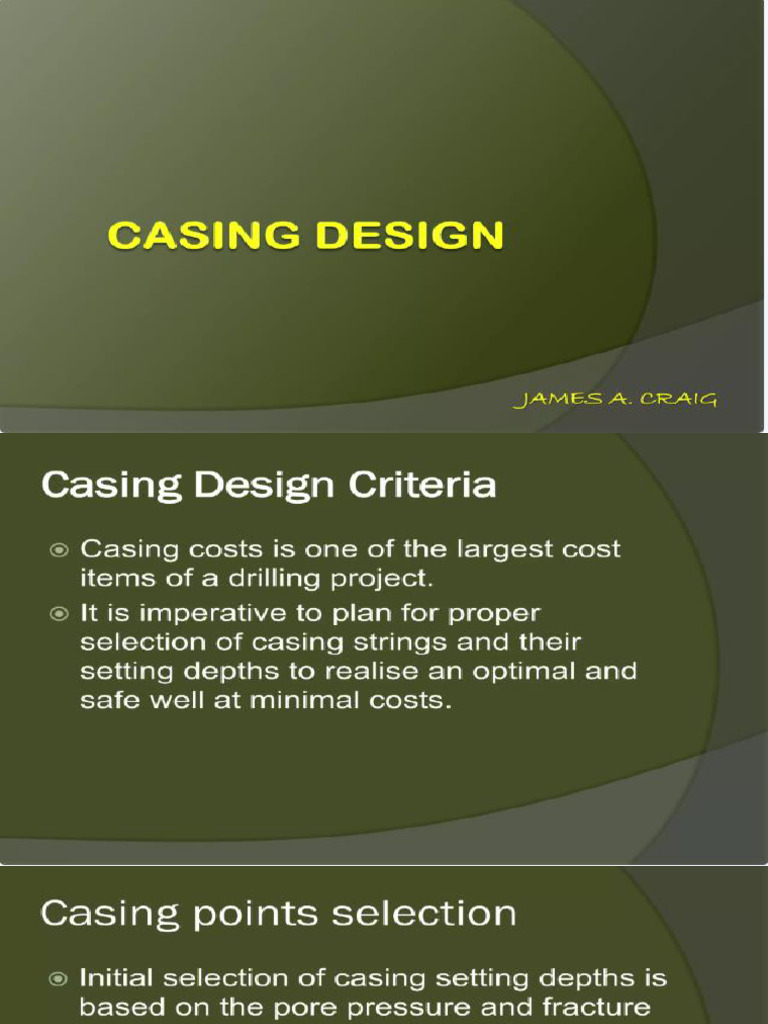 Casing Design Notes | PDF