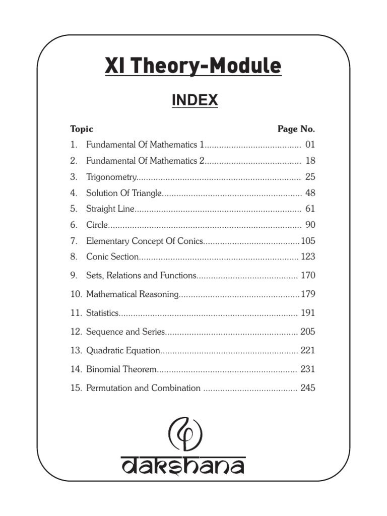 XI JEE Maths Theory | PDF | Numbers | Rational Number