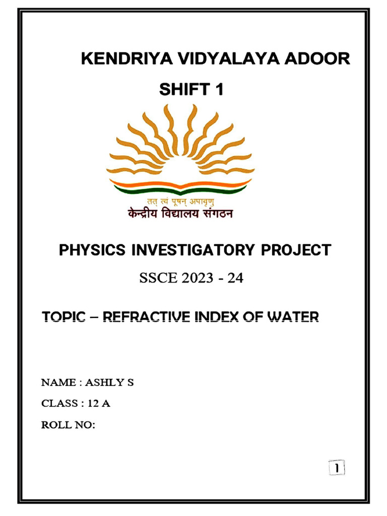 Phy Project New - Merged | PDF