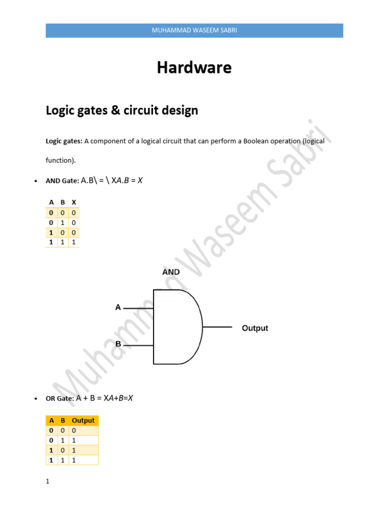 Hardware | PDF | Logic Gate | Central Processing Unit
