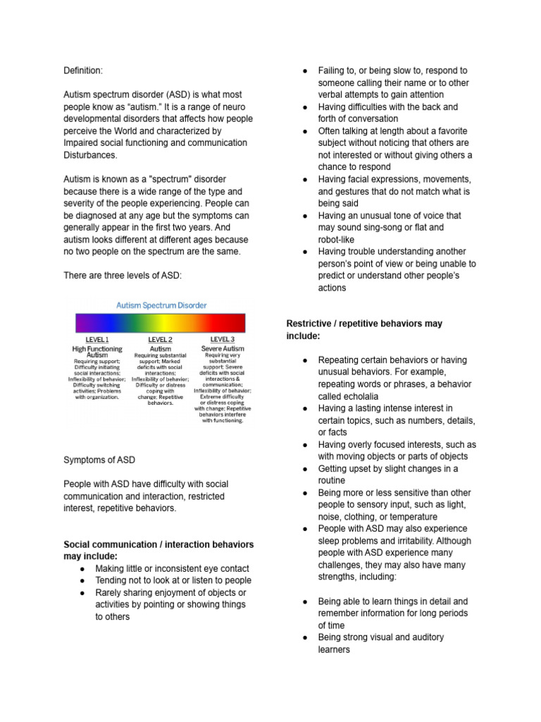 Understanding Autism Spectrum Disorder | PDF | Autism | Nonverbal ...