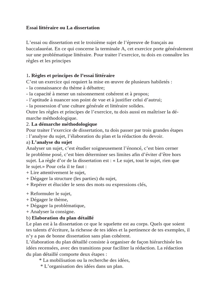 Différences entre essai et dissertation | PDF