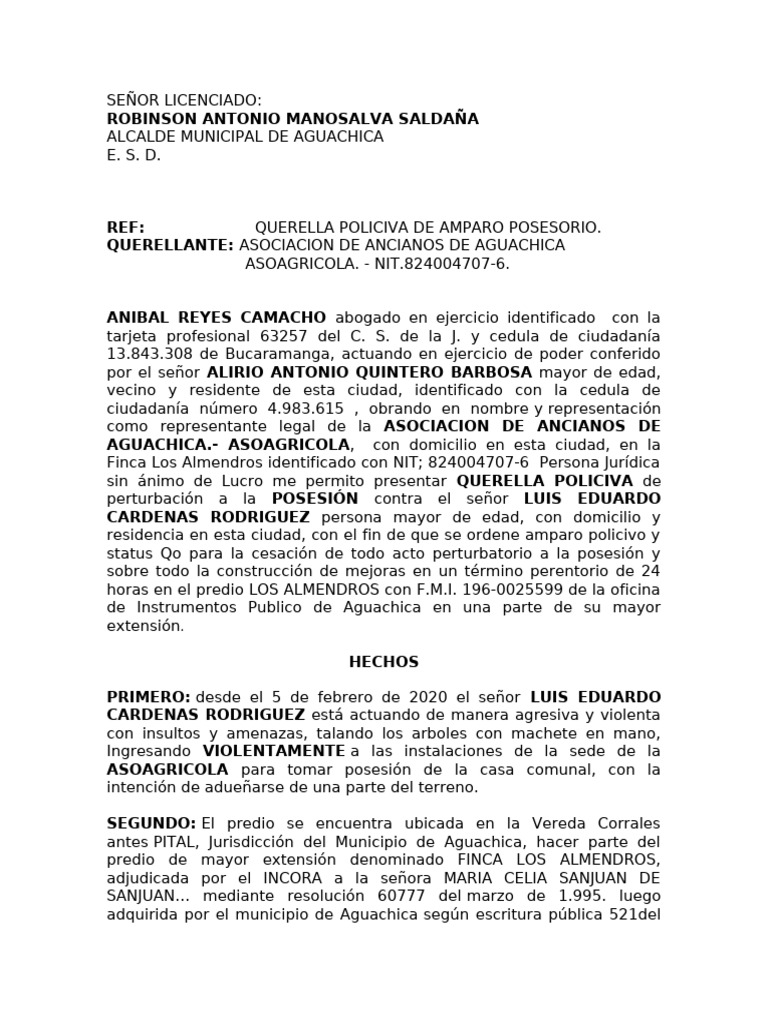 Querella | PDF | Justicia | Crimen y violencia