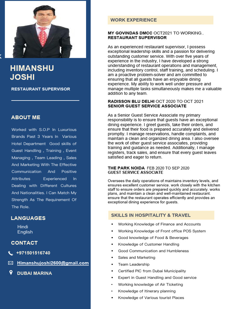 Himanshu Curriculum vitae | PDF