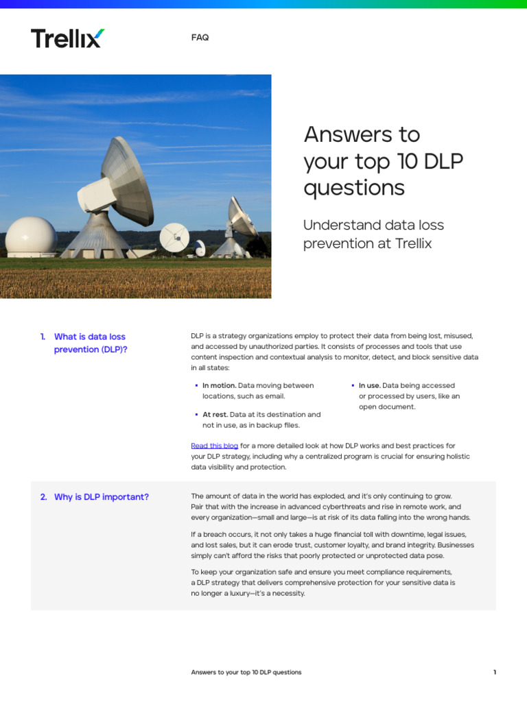 Trellix Data Loss Prevention Faq SC | PDF | Information Technology ...
