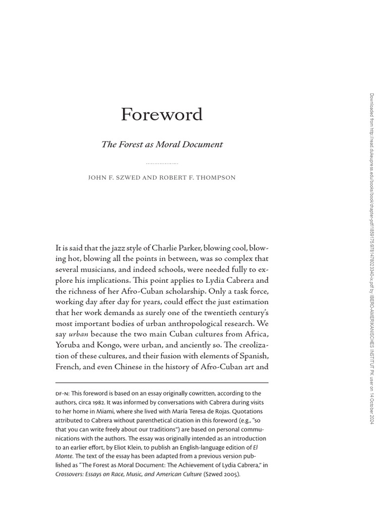 4 CABRERA, Lydia eng. EL monte selected | PDF | Ethnography | Santería