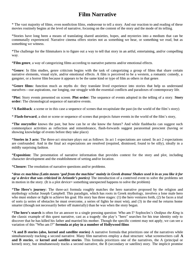 On Film Narrative | PDF | Narrative