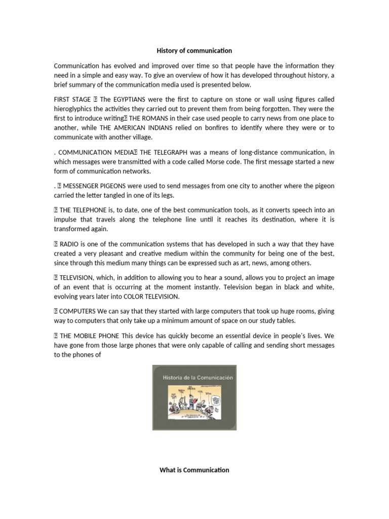History of Communication | PDF | Communication | Information