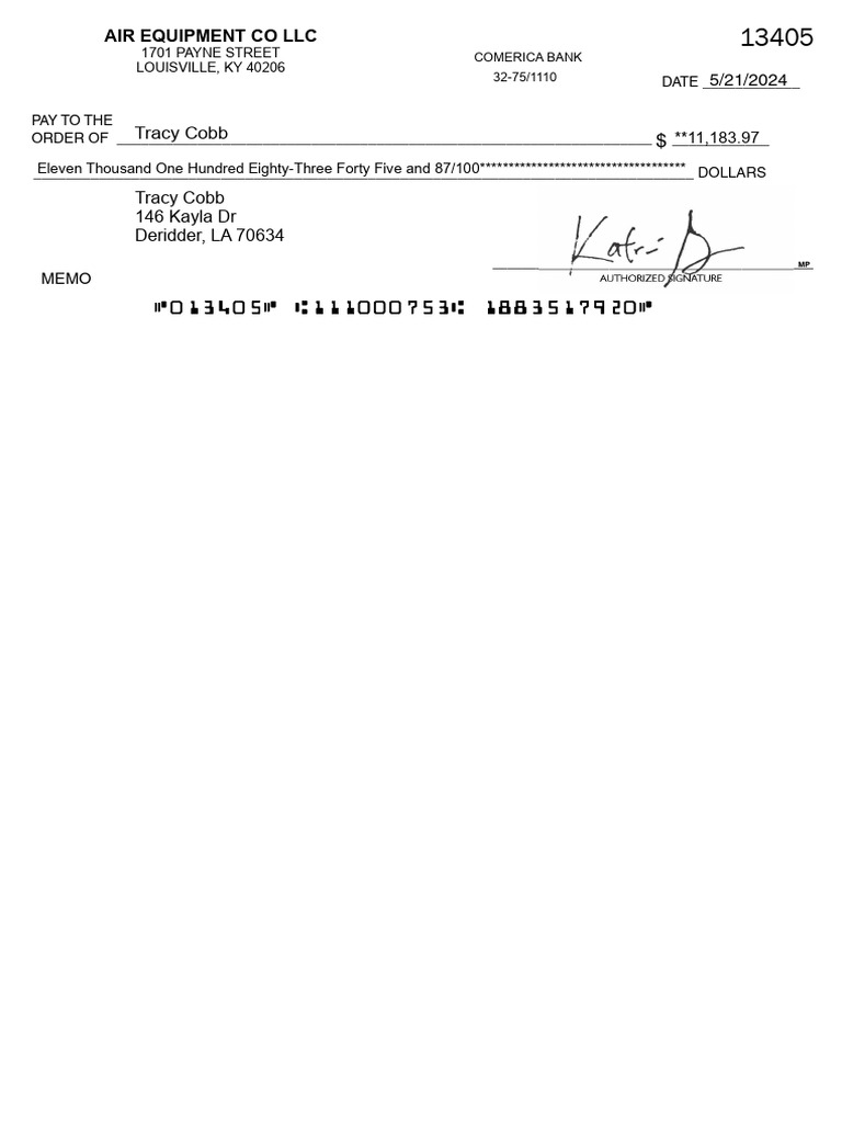 Tracy Cobb 146 Kayla DR Deridder, LA 70634 | PDF