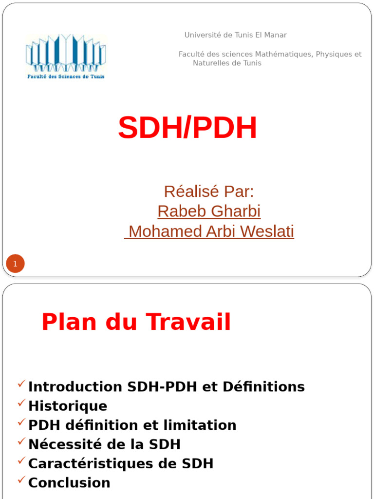 PDH-SDH | PDF | Réseau informatique | Transmission des données