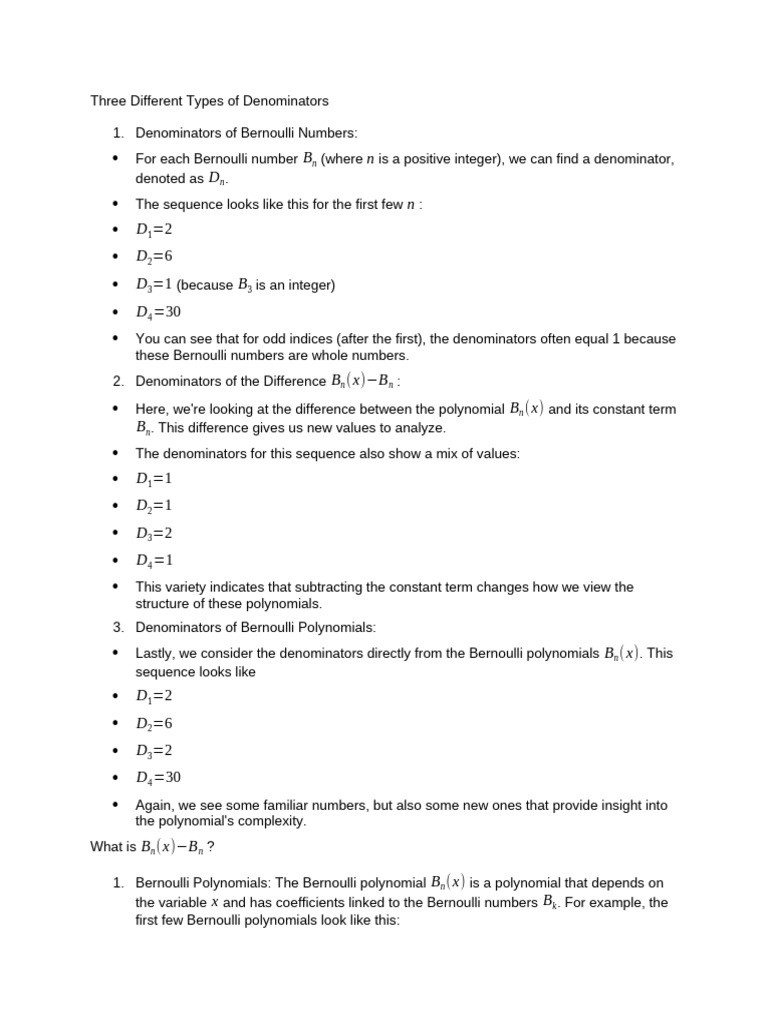 This Is For The Denominators | PDF | Polynomial | Prime Number