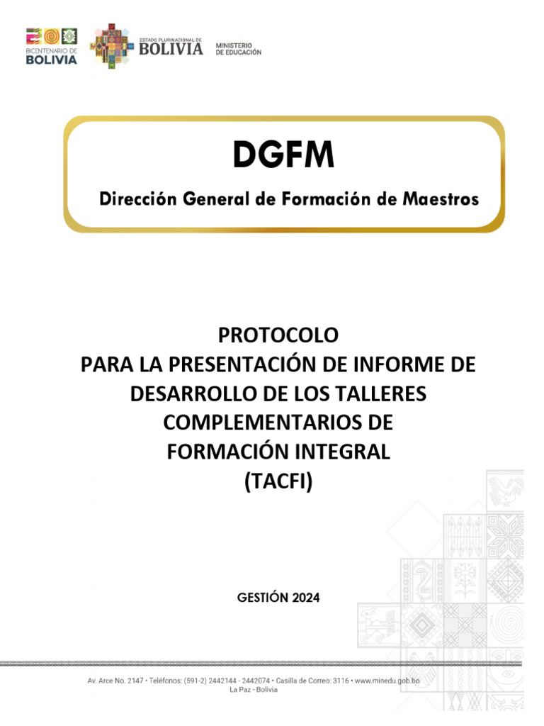 Protocolo Tacfi 2024 | PDF