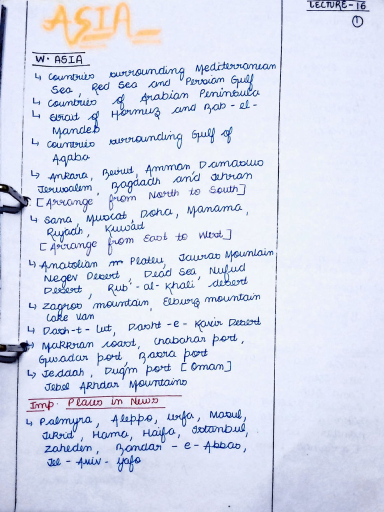 UPSC Geography map work | PDF