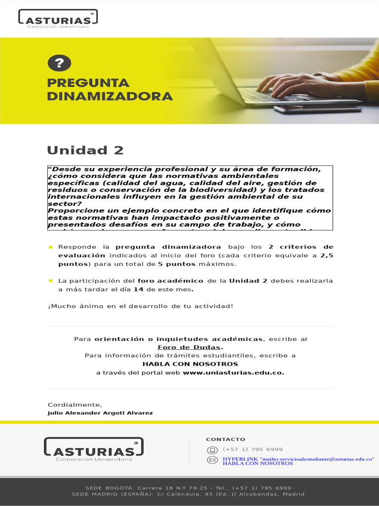 2024 PL Pregunta Dinamizadora U2 | PDF