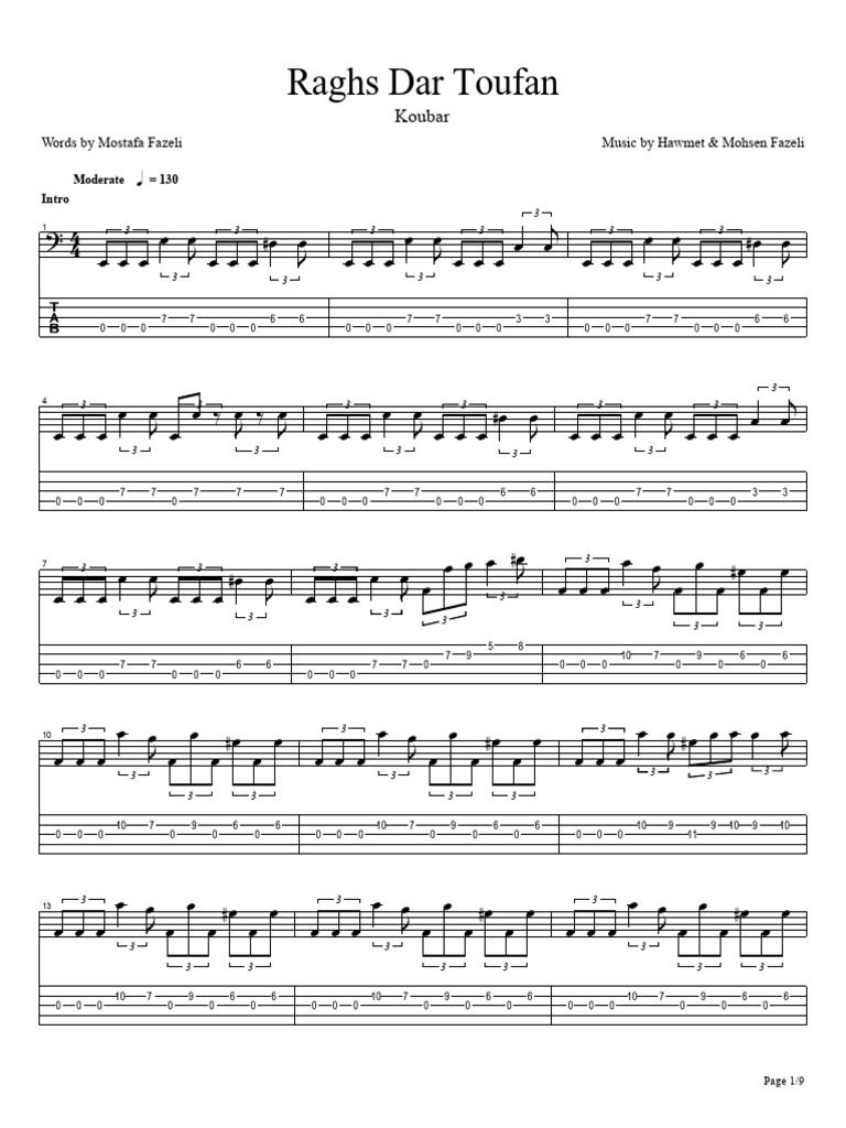 Raghs Dar Toufan Music Sheet | PDF | Chess