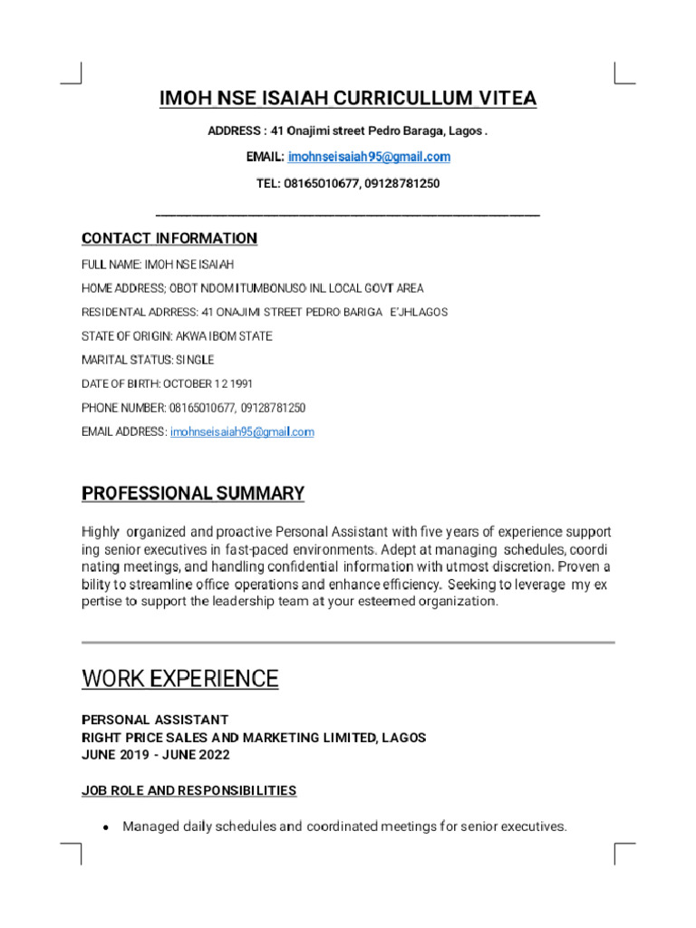 PA CV - Phoenix | PDF