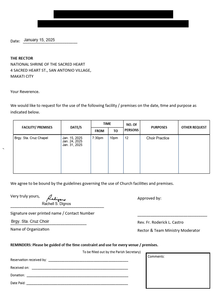 VENUE-REQUEST-FORM (1) (1) | PDF