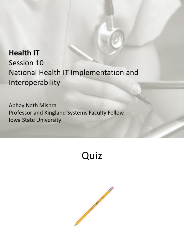 Lecture 10 240326 Pdf Electronic Health Record Interoperability