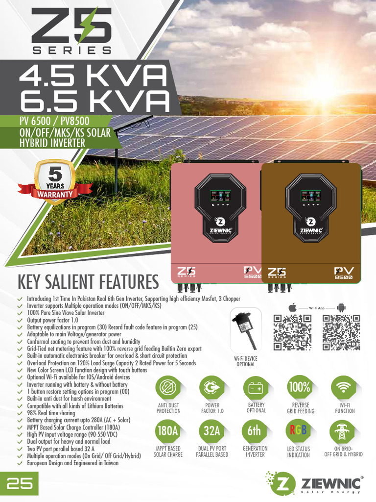 ON - OFF - MKS - KS Solar Hybrid Inverter 4.5 (KVA) 6G PV6500 Catalog ...