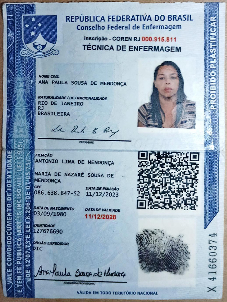 Carteirinha Do Coren | PDF