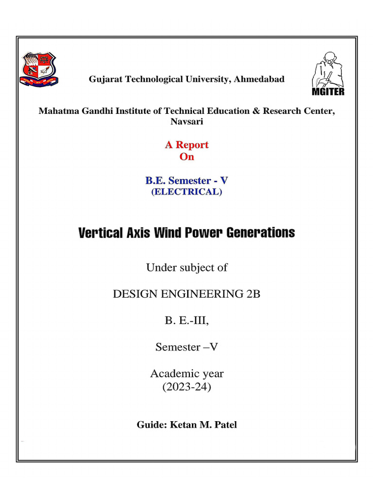 Vertical Axis Wind Power Generation | PDF