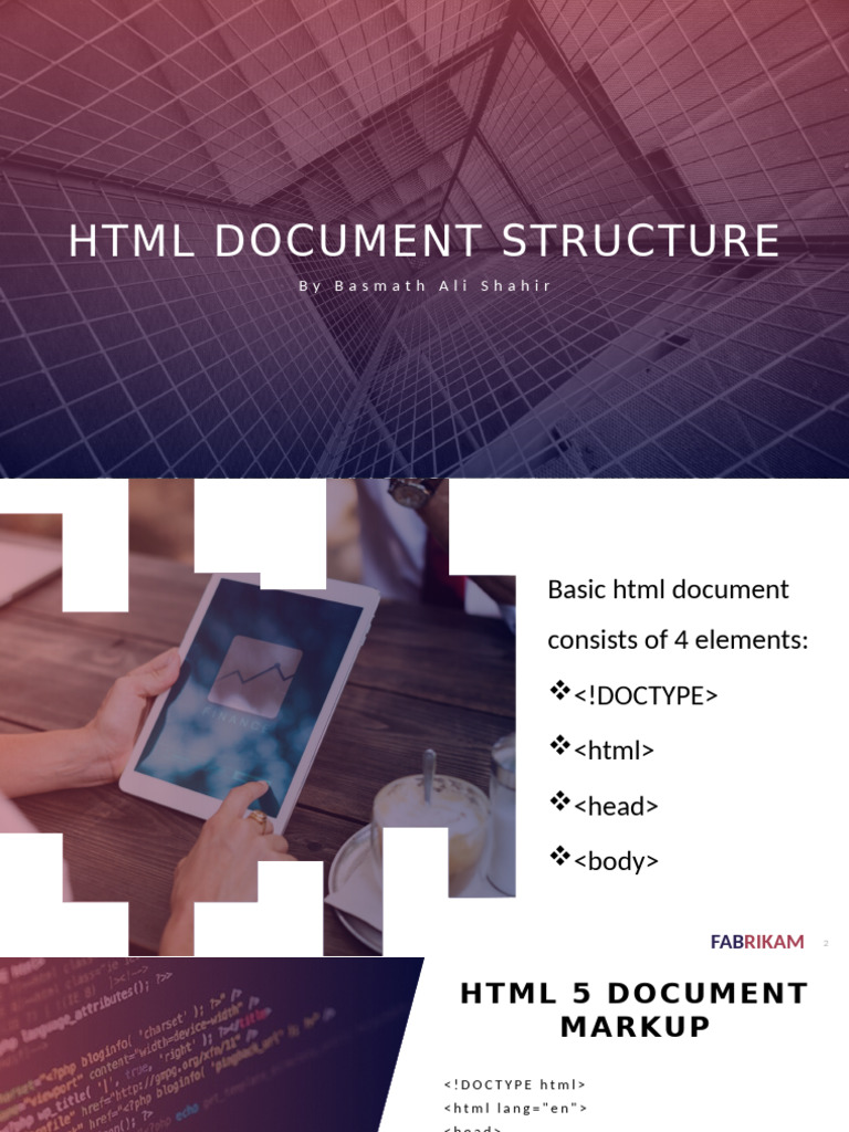 HTML Document Structure | PDF