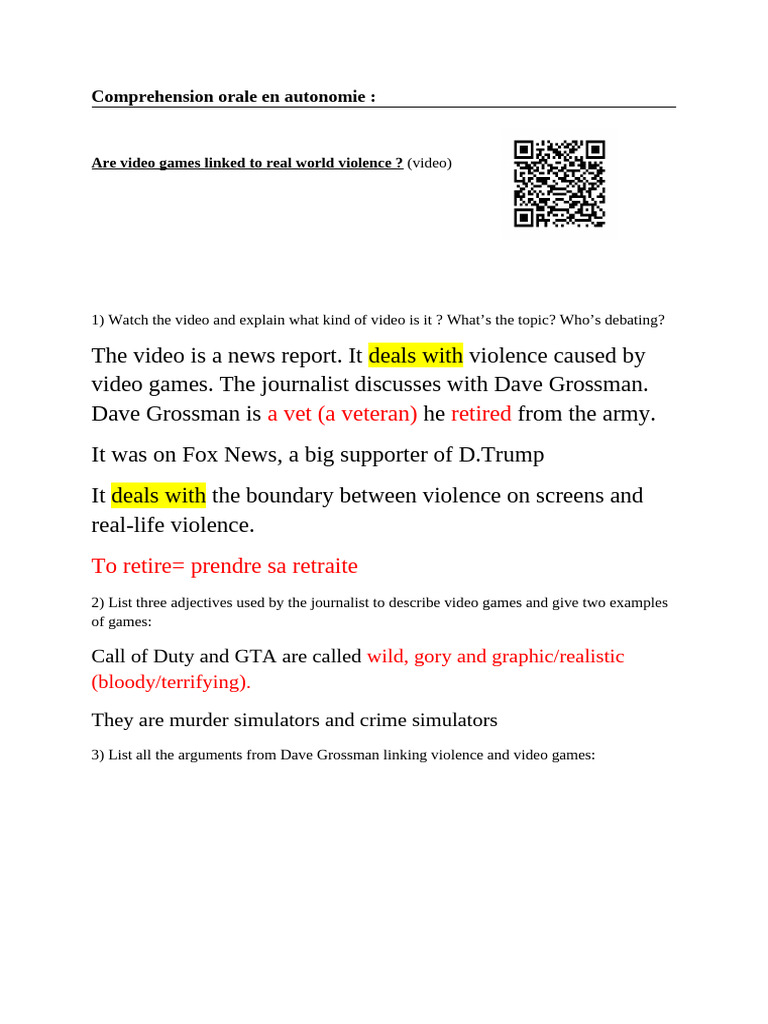 Video Games and Real-World Violence Debate | PDF