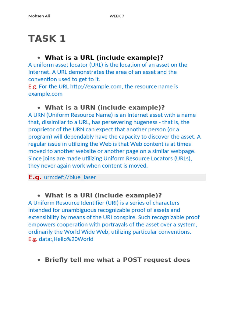 Adv net sec 1 Week 7 | PDF | Uniform Resource Identifier | World Wide Web