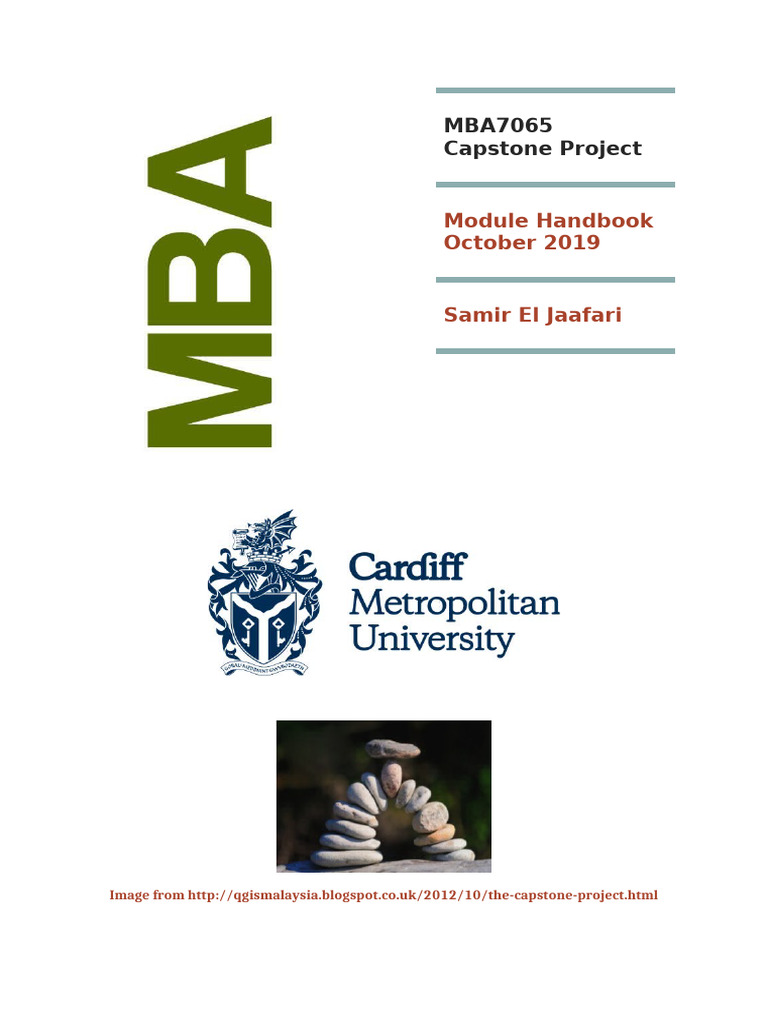 MBA7065 Capstone Project Module Handbook 2020-21 | PDF | Methodology