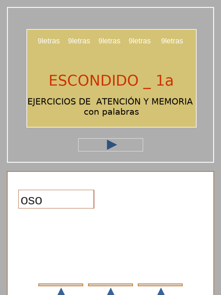 Ejercicios de Atención y Memoria | PDF