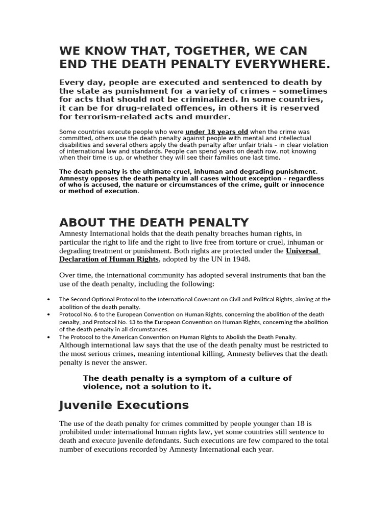 Death Penalty | PDF | Capital Punishment | Public Law