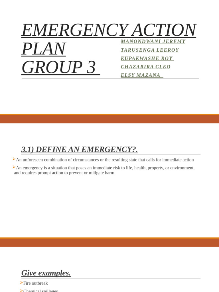 Emergency Action Plan Presentation | PDF | Emergency | Emergency Management