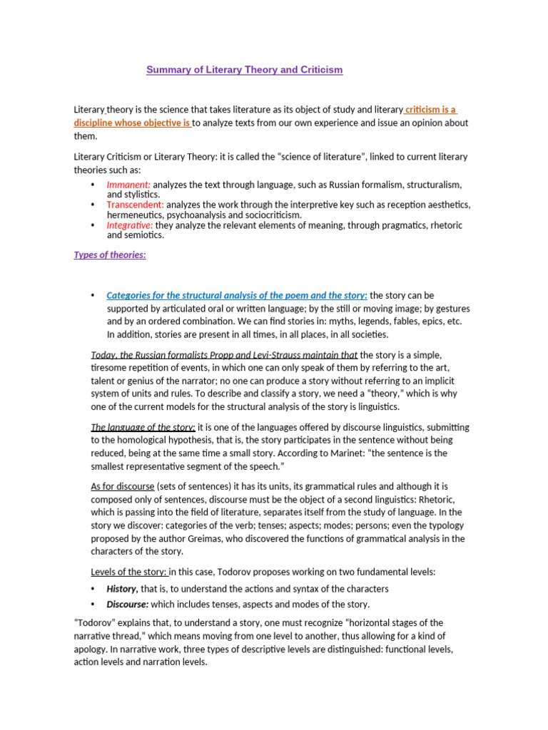 Literary Theory and Criticism | PDF | Marxism | Linguistics