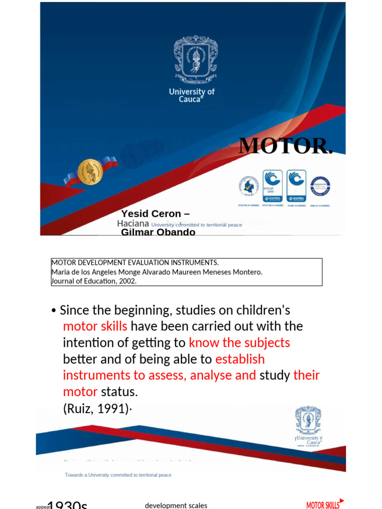 Motor Development Scale | PDF | Body Mass Index | Child Development