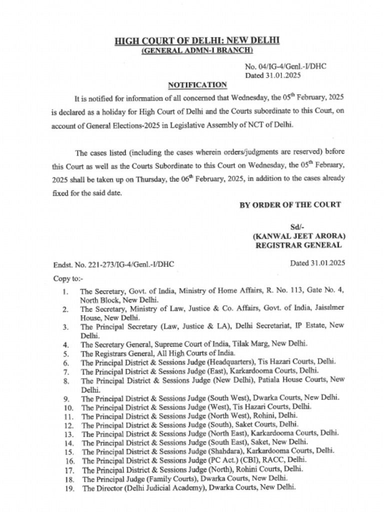 Declaration of Holiday | PDF