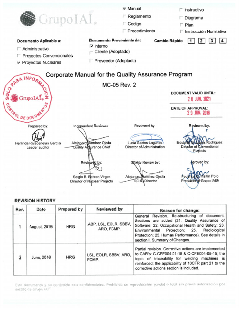 MC-05 R.2 S.Inf | PDF | Quality Assurance | Audit