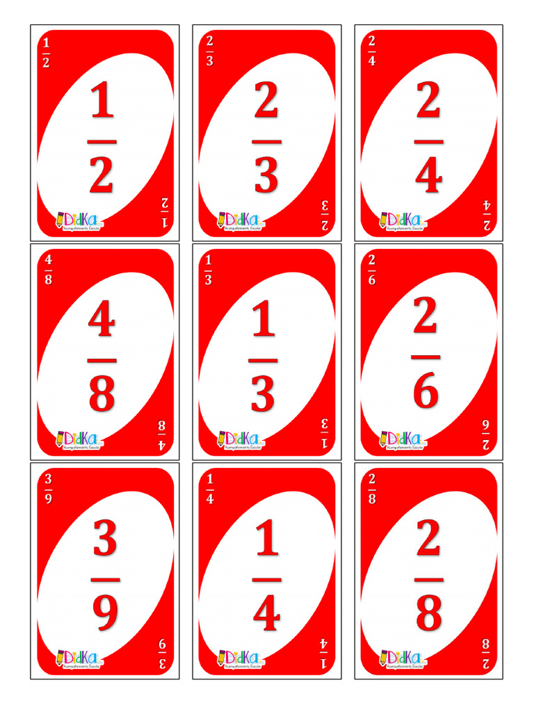 Uno Fracciones Equivalentes Carta | PDF