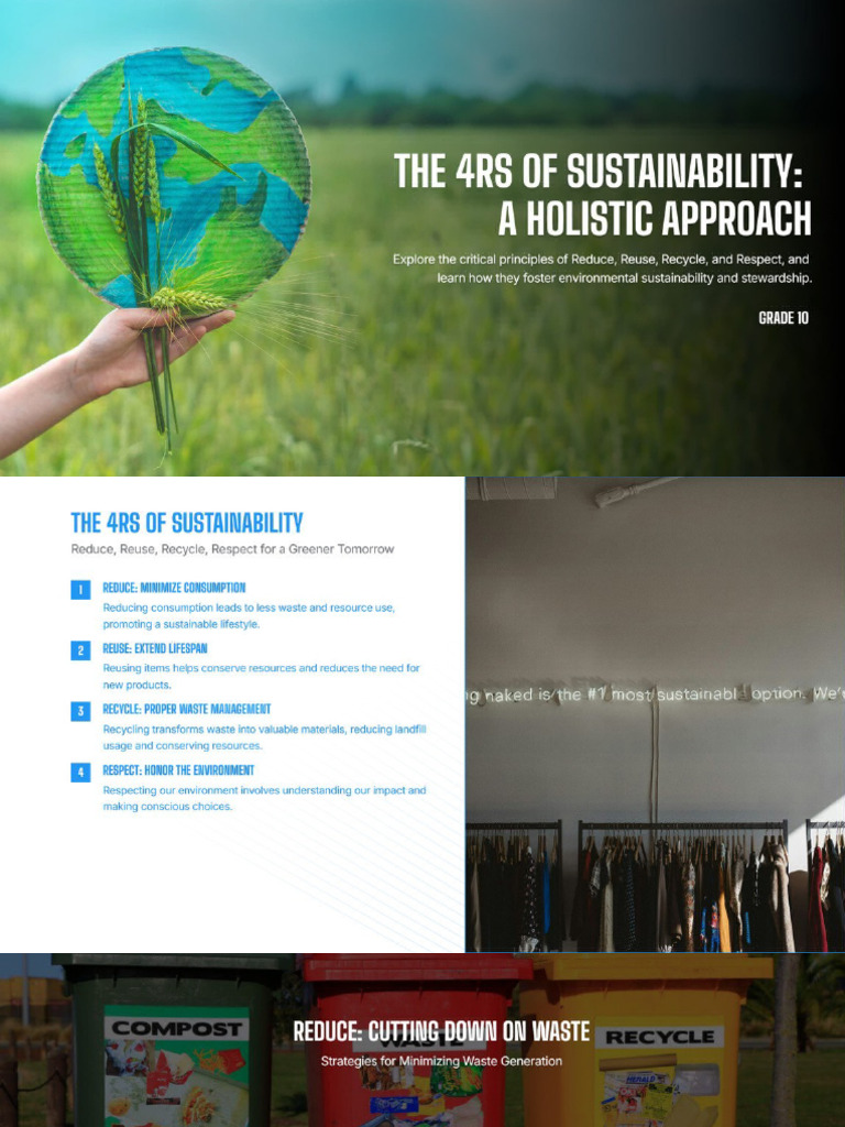 The 4rs Of Sustainability Reduce Reuse Recycle Respect Pdf Pdf