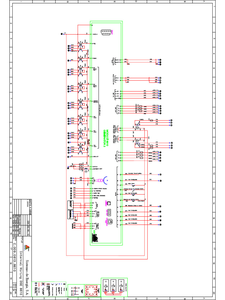 Esquema de Cableado Interno DSE 8610 | PDF
