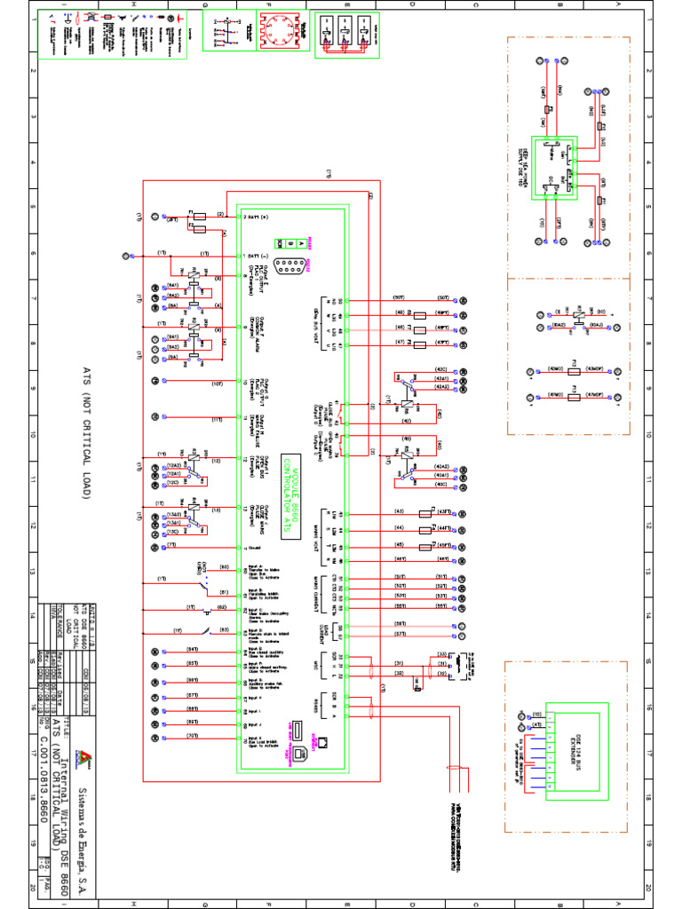 Internal Wiring for ATS DSE 8660 | PDF