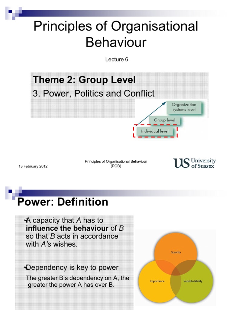 Lecture 6 - Politics Conflict | PDF | Power (Social And Political ...