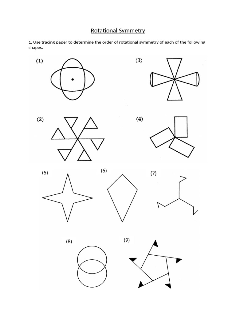 Rotational Symmetry WS | PDF