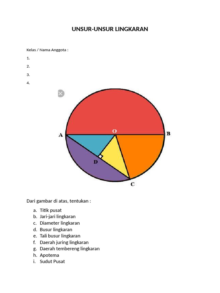 Unsur dan Gambar Juring Lingkaran | PDF