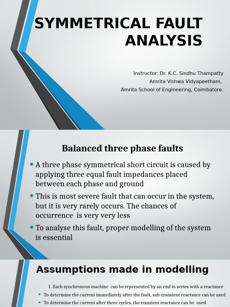SYMMETRICAL FAULT ANALYSIS | PDF | Electrical Impedance | Electrical Network