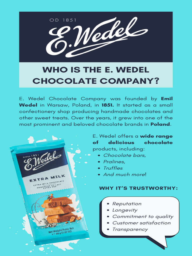 E. Wedel Chocolate Company Overview | PDF