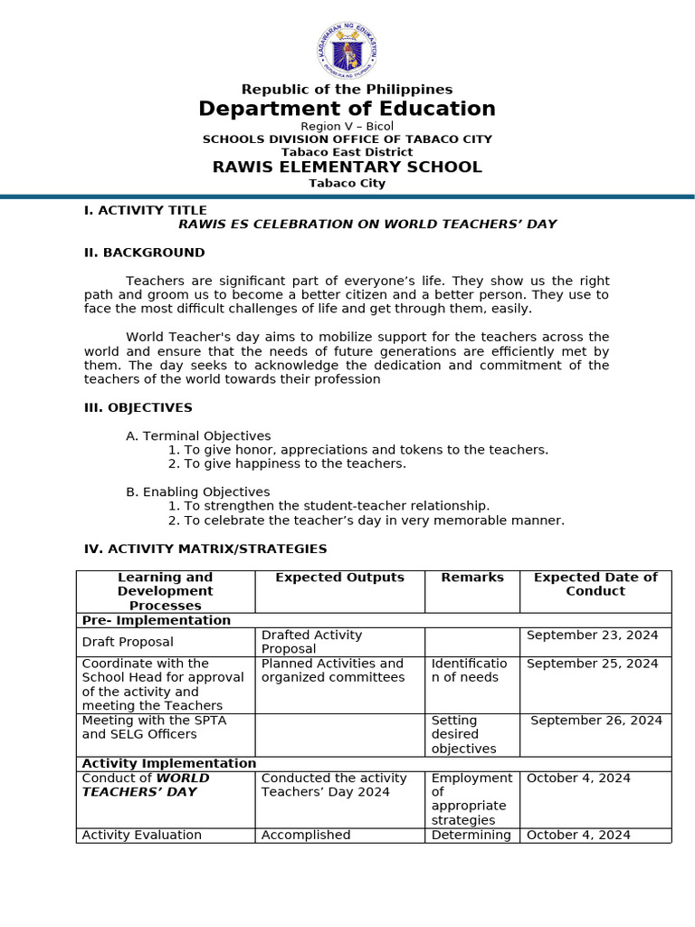 World Teachers' Day Celebration 2024 | PDF